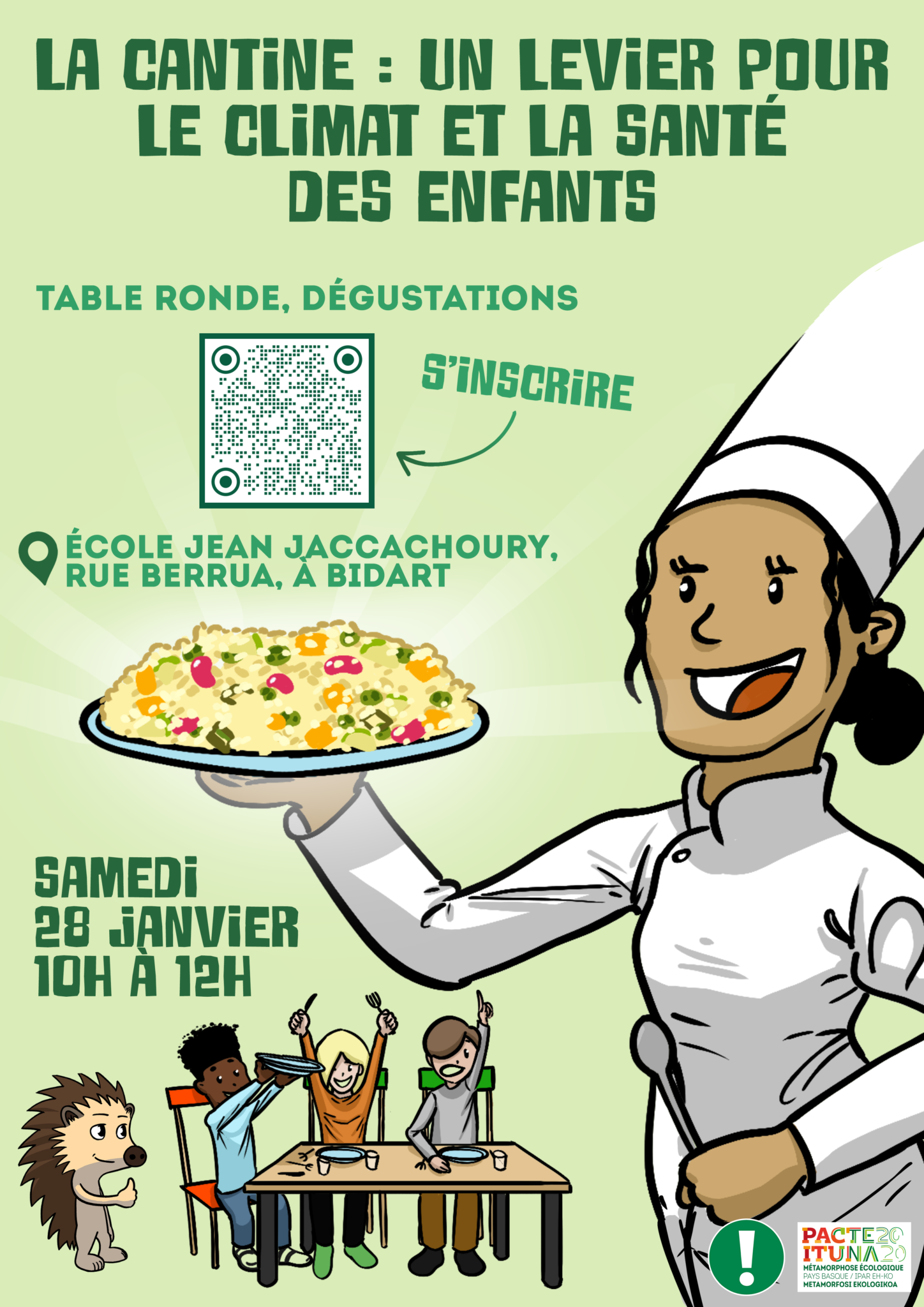 Samedi 28 janvier 9h30 : je participe à la table ronde “La cantine : un ...